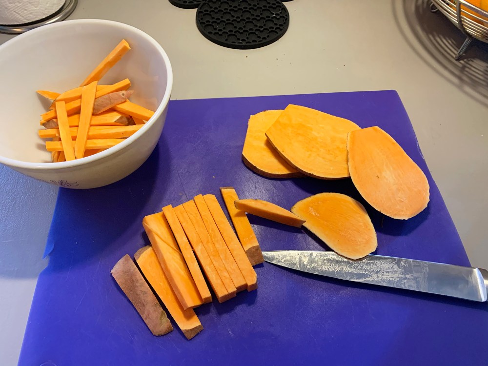 Crispy Air Fryer Sweet Potato Fries with Maple Mayo